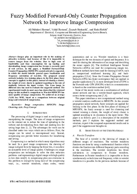pdf fuzzy modified forward only counter propagation network to