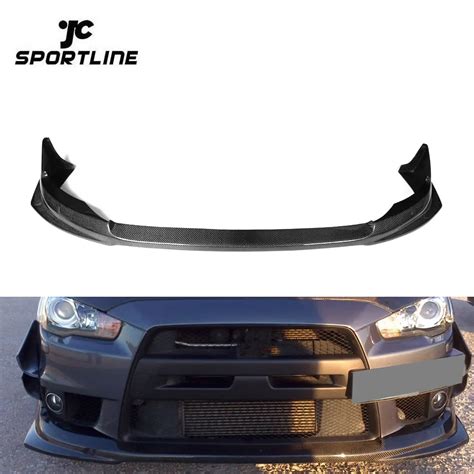 Carbon Fiber Auto Front Bumper Lip For Mitsubishi Lancer Evo 10