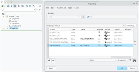 solved creo parametric to windchill attribute mapping on ptc