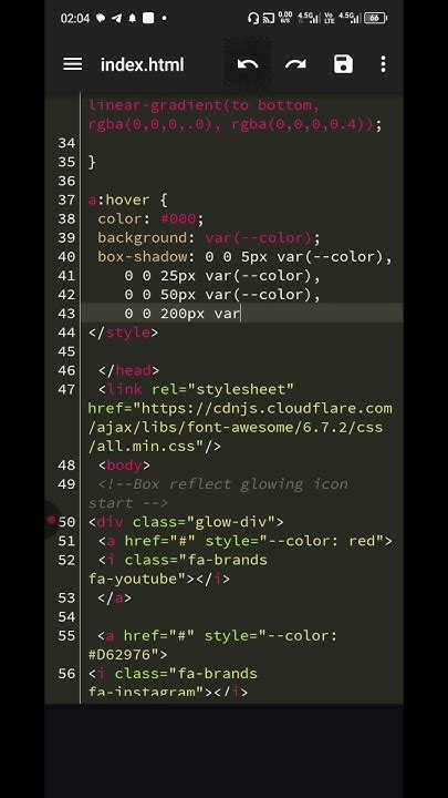Glowing Reflect Icon With Html And Css Coding Htmlcss Webdesign Css Youtube