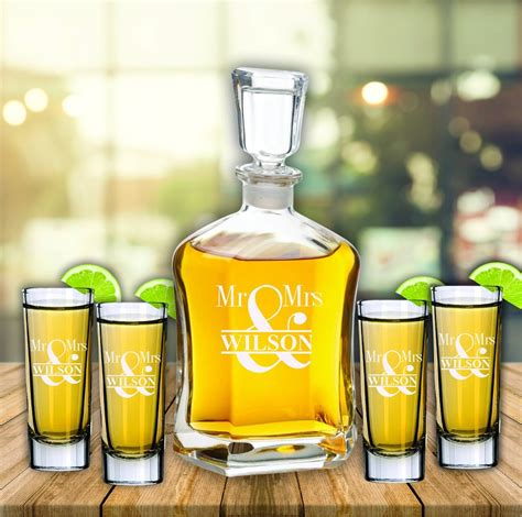 Custom Engraved Shot Glass Sets Wedding Ts For Couples