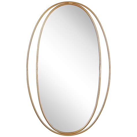 Miroir Besson 55 Cm 90 Cm Métal Doré Leroy Merlin
