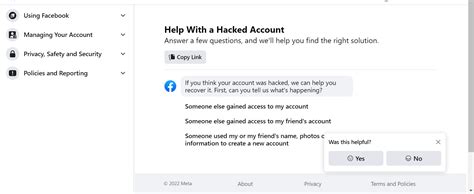 My Account Got Hacked But Unable To Recover It Because Of A Broken Link R Facebook