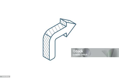 右矢印アイソメトリック アイコン3dラインアート技術図面編集可能ストロークベクトル 3dのベクターアート素材や画像を多数ご用意 3d