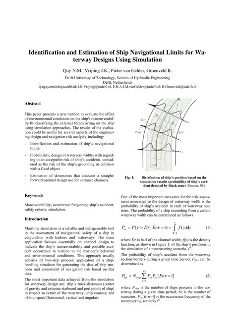 Pdf Identification And Estimation Of Ship Navigational Limits For Waterway Designs Using