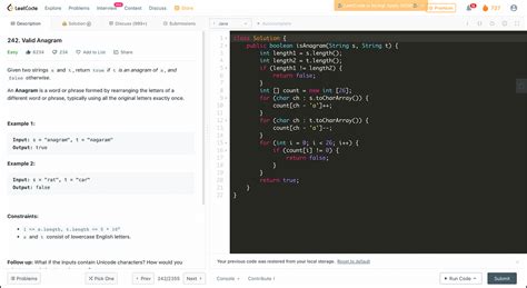 leetcode 242 valid anagram problem statement by rohith vazhathody