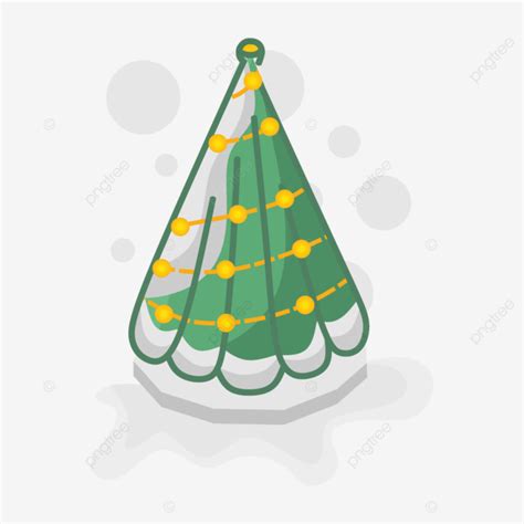 Gambar Isometrik Pohon Natal Christmas Dekorasi Natal Kotak Kado