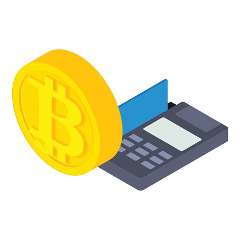 Bitcoin Payment Icon Isometric Style 15657362 Vector Art At Vecteezy