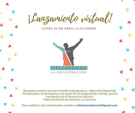 Celebremos la Recuperación Lanzamiento Virtual