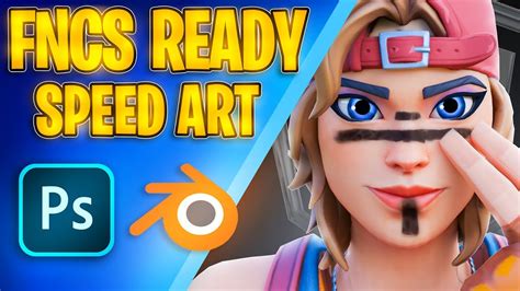 How I Made Fncs Ready Fortnite Thumbnail Speed Art Youtube