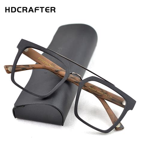 Mens Eyeglasses Wooden Square Frame Ps7050 Fuzweb