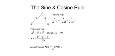 Maths 4 Everyone Sine And Cosine Rule