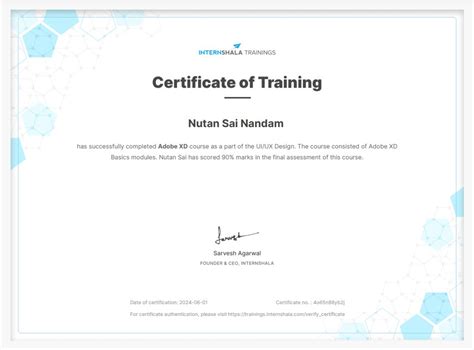 Adobexd Uiuxdesign Internshalacertified Userexperience