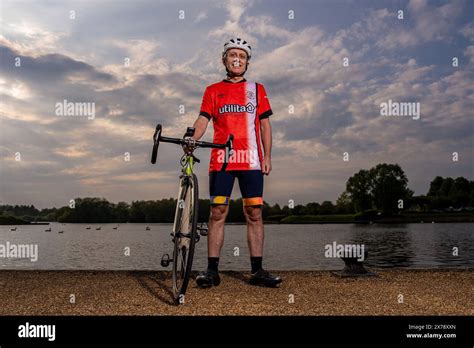 Mark Crowther Who Has Cycled To Every Luton Town 202324 Premier