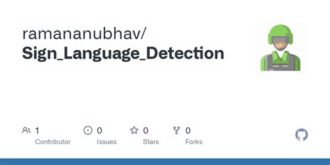 GitHub Ramananubhav Sign Language Detection