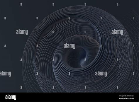 Abstract Swirling Lines Forming A Spiral Structure With Dark Shades Illustration As A Design