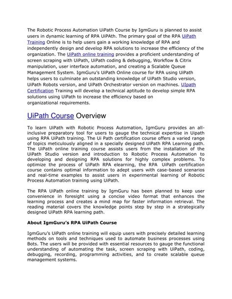 Ppt Rpa Ui Path Certification Training Course Powerpoint Presentation