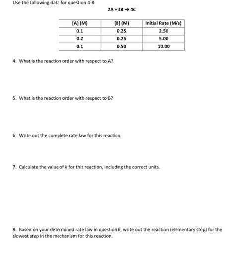 Solved Use The Following Data For Question 4 8 A M 01