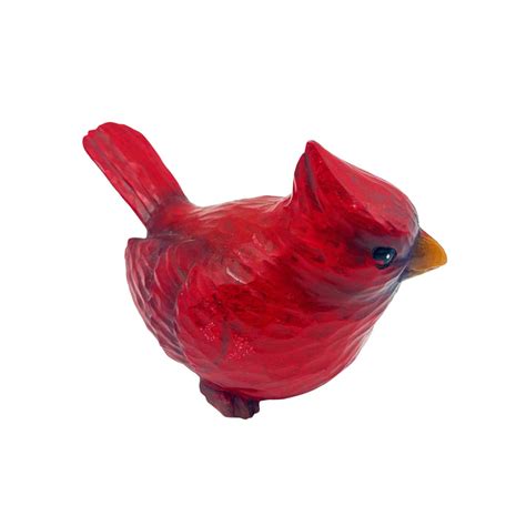 Wood Look Resin Holiday Cardinal Figurine Gasper Home And Garden