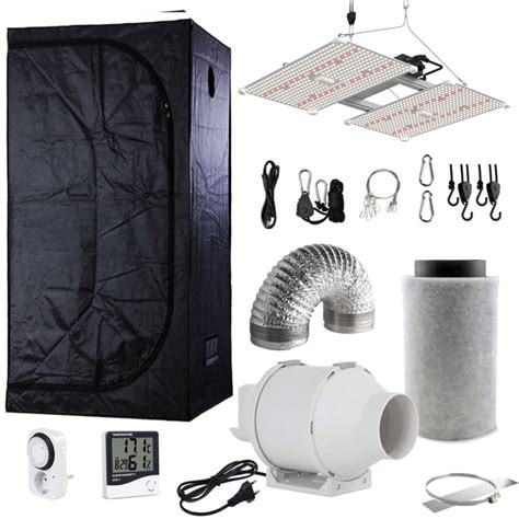 Grow Box 100x100 mit 400W LUMii Blade LED Growbox Komplettset CLASSIC
