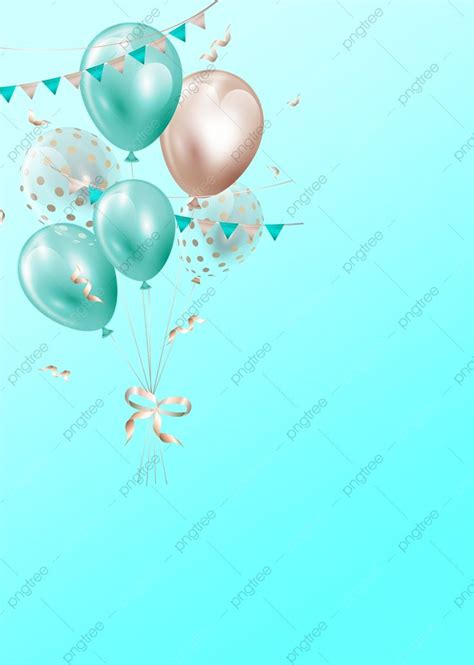 블루 풍선 축하 파티 배경 일러스트 및 사진 무료 다운로드