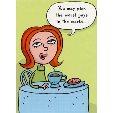 Designer Greetings Woman At Table Pick The Worst Guys Funny
