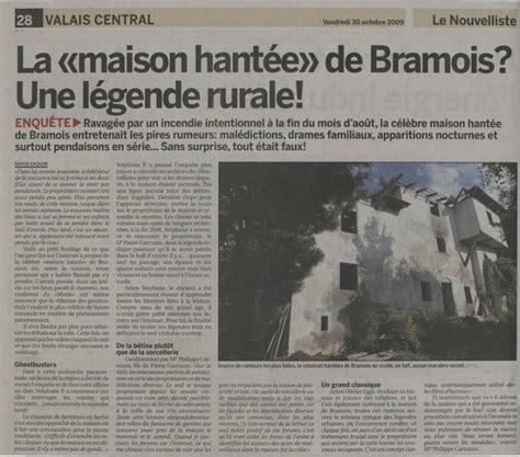 La maison hantée de Bramois journal d explo Emixplor