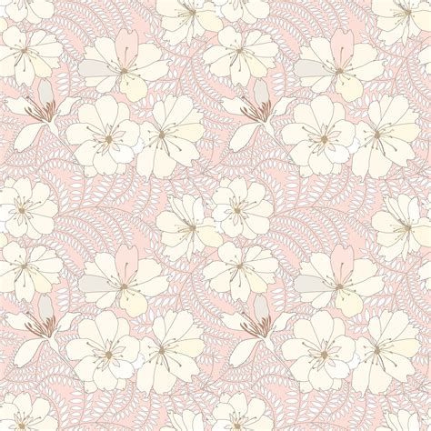 Floral Seamless Pattern Flower Background Flourish Garden Texture