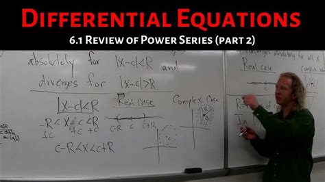 Differential Equations Lecture 6 1 Review Of Power Series Part 2