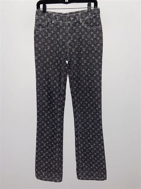 Louis Vuitton × Vintage Louis Vuitton Paris Monogram Logo Flare Denim 1