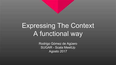 Expressing The Context A Functional Way Ppt