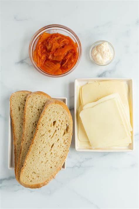 Kimchi Grilled Cheese Ingredients Photo Food Fanatic