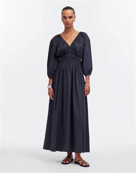 V Neck Balloon Sleeve Maxi Dress Madewell