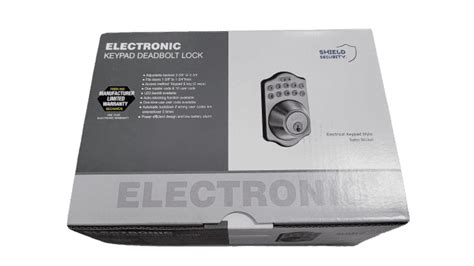 Shield Security Electronic Keypad Deadbolt Lock Satin Nickel