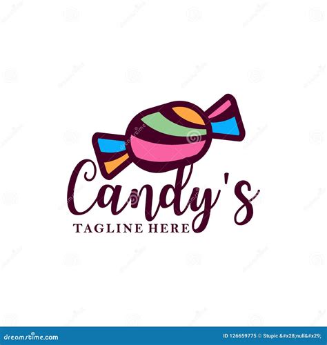 Creative Candy Logo Design Vector Art Logo Stock Illustration