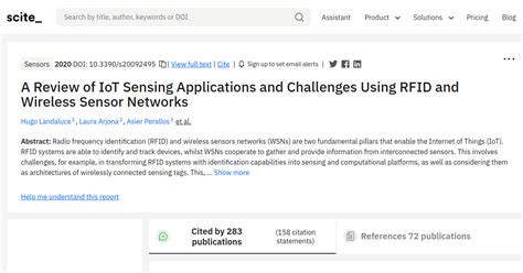 A Review Of Iot Sensing Applications And Challenges Using Rfid And
