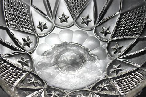 Eapg Compote Bowl Ohio Flint Glass Pressed Glass Diamond Pattern