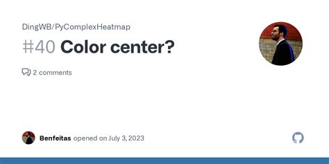 Color Center Issue 40 DingWB PyComplexHeatmap GitHub