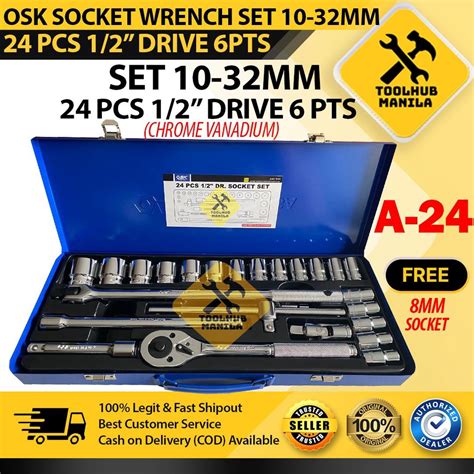 Osk Tools Usa Socket Wrench Set Chrome 8 32mm 24pcs 6pts A 24 12 Osk Tools Usa Socket Wrench Set Chrome 8 32mm 24pcs 6pts A 24 12