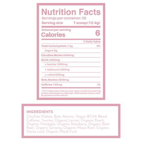 Raspberry Lemonade Pre Workout Single Serving Packs 20 Just Ingredients