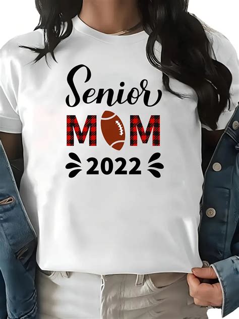 Letter Print T Shirt Plus Size Casual Crew Neck Short Sleeve Temu Canada