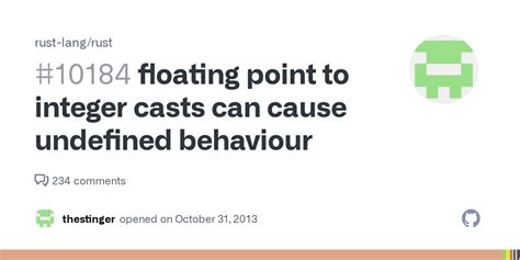 Floating Point To Integer Casts Can Cause Undefined Behaviour · Issue