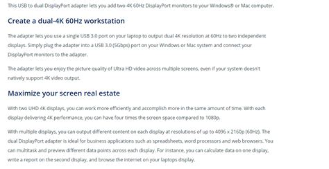 StarTech USB 3 0 To Dual DisplayPort Adapter Cables Adapters Scorptec Computers