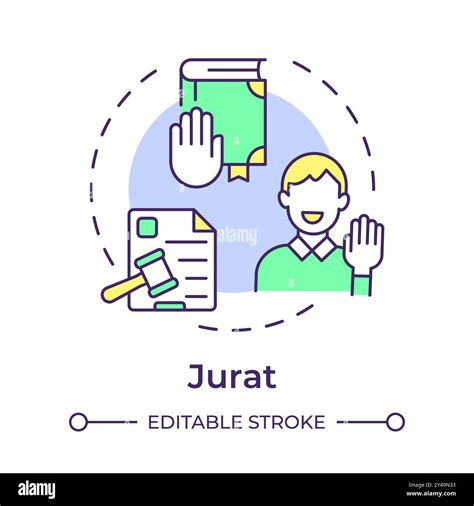 jurat multi color concept icon stock vector image and art alamy