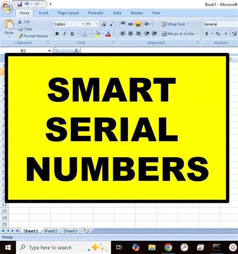Smart Serial Numbers In Excel Computertricks Excel Exceltips