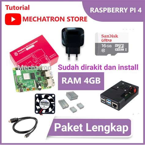 Jual Raspberry Pi 4 Model B 4gb Paket Lengkap Siap Pakai Uk Pi4 4 Gb