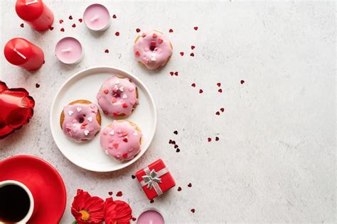 Premium Photo Heart Shaped Donut With Strawberry Glaze