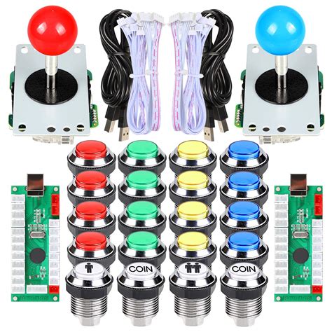 Eg Starts 2p Diy Arcade Kit Usb Led Joysticks Retro Arcade