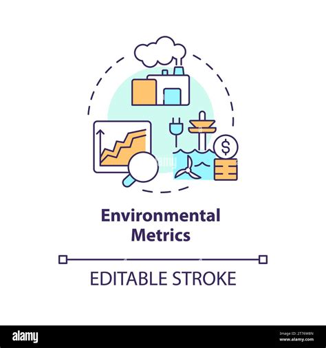 2d Thin Linear Icon Environmental Metrics Concept Stock Vector Image