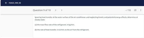 Solved An Air Conditioning System Is Shown In The Figure Chegg